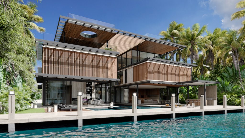 Florida Masterpiece with Reflection Pool, Floating Bar and Parking for ...