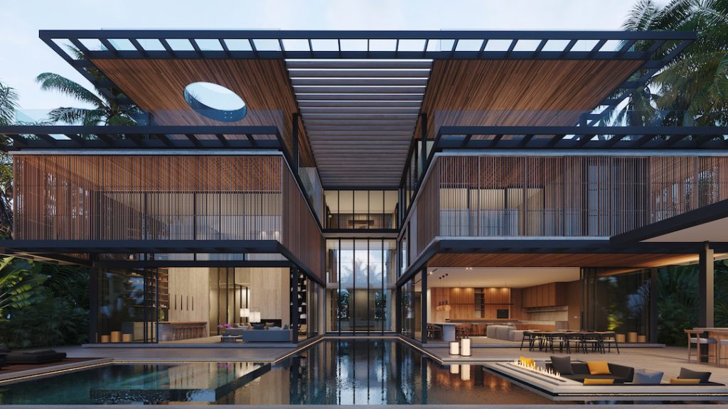 Florida Masterpiece with Reflection Pool, Floating Bar and Parking for ...